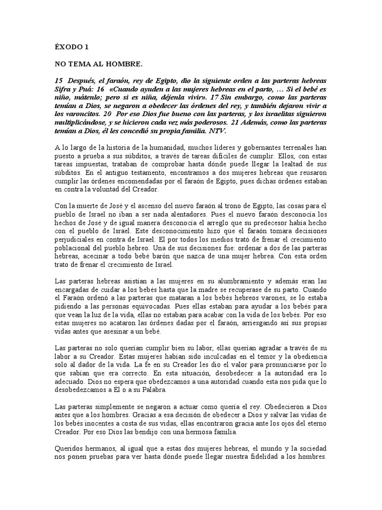 éxodo 1 Descargar Gratis Pdf Libro Del éxodo Partería