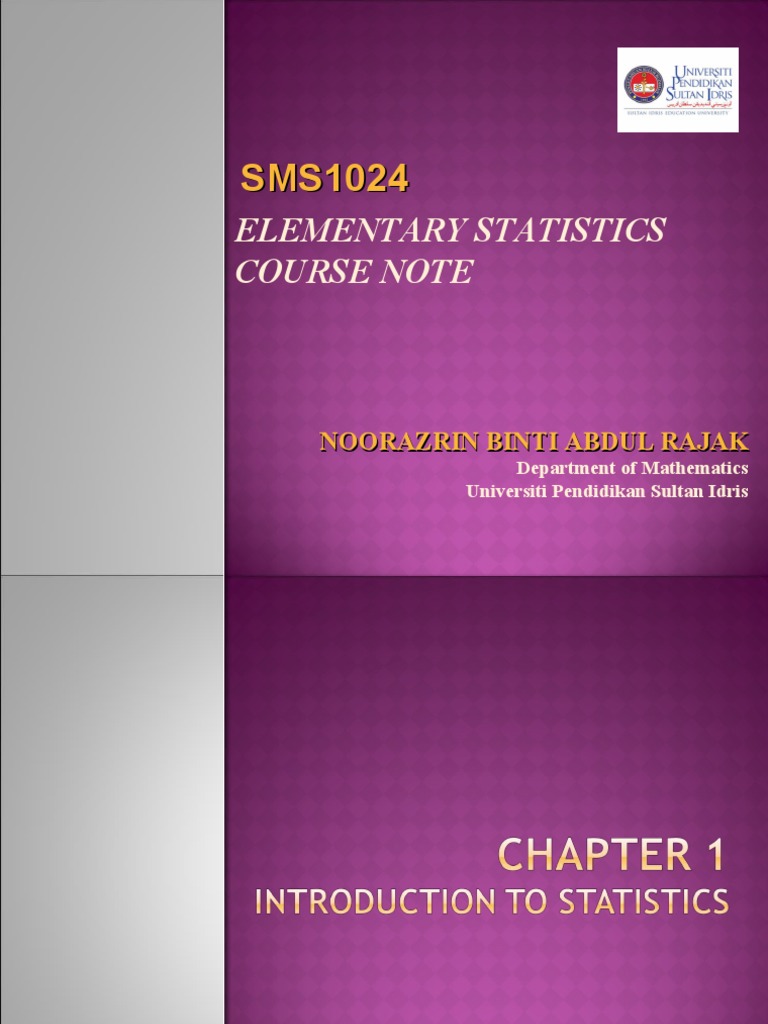 K00721 - 20200819141744 - SMS1024 Chapter 1 Introduction To Statistics ...