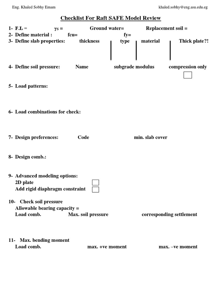 Checklist For Raft SAFE Model Review | PDF