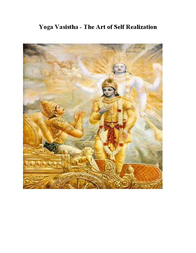 Yoga Vasistha - The essence of Self Knowledge | Question | Integrity