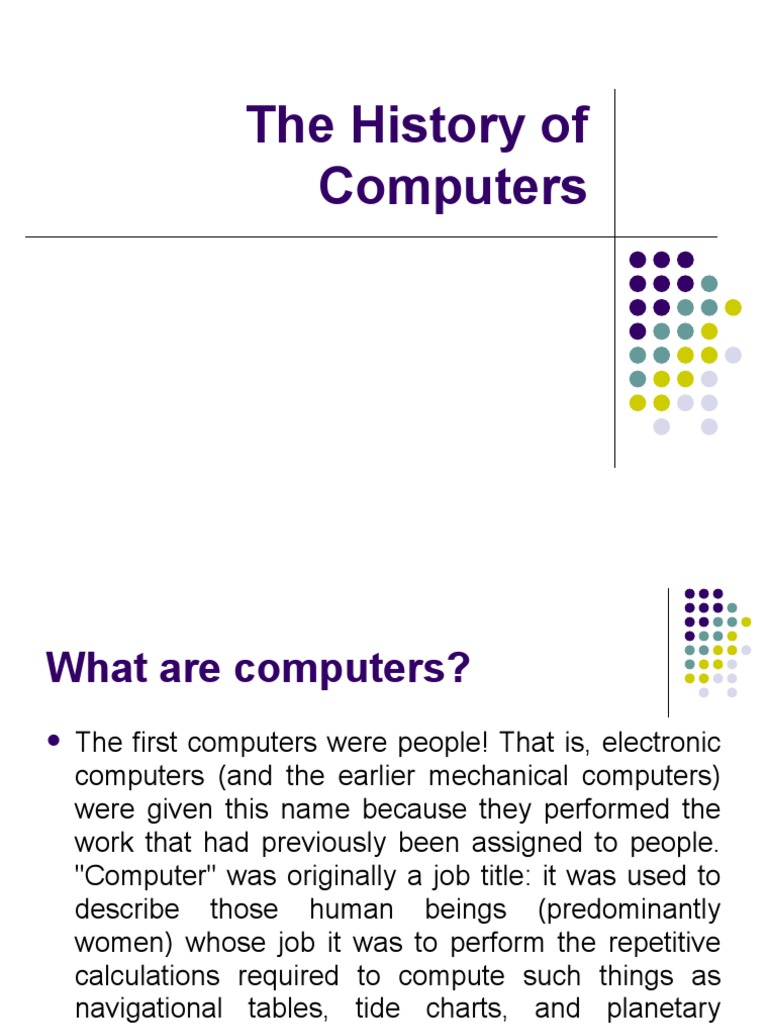 History of Computers | PDF | Computer Program | Programming