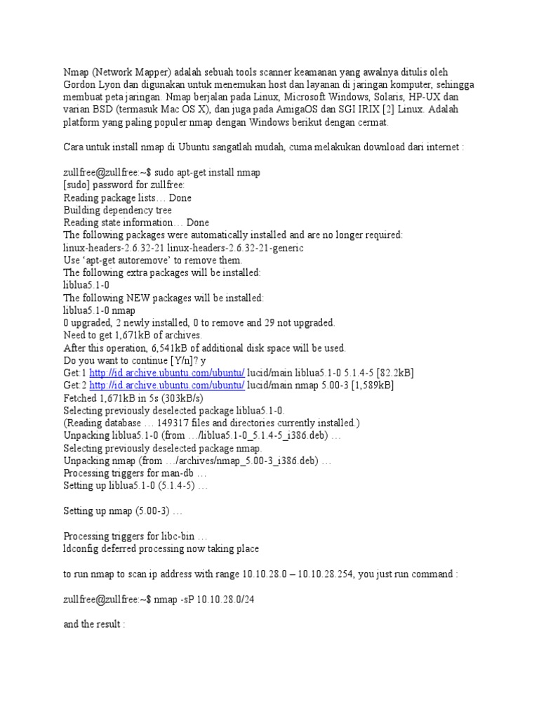 Nmap | PDF | Transmission Control Protocol | Mac Os