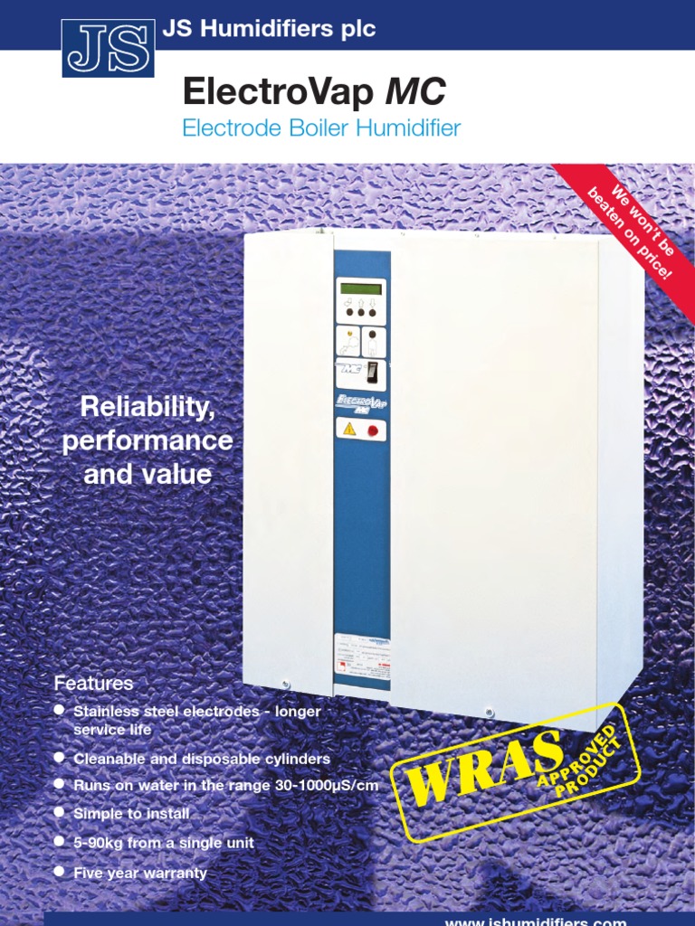 ElectroVap Brochure Feb 09 | PDF | Boiler | Manufactured Goods