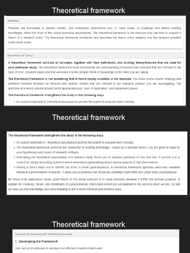 Theoretical Framework and APA | PDF