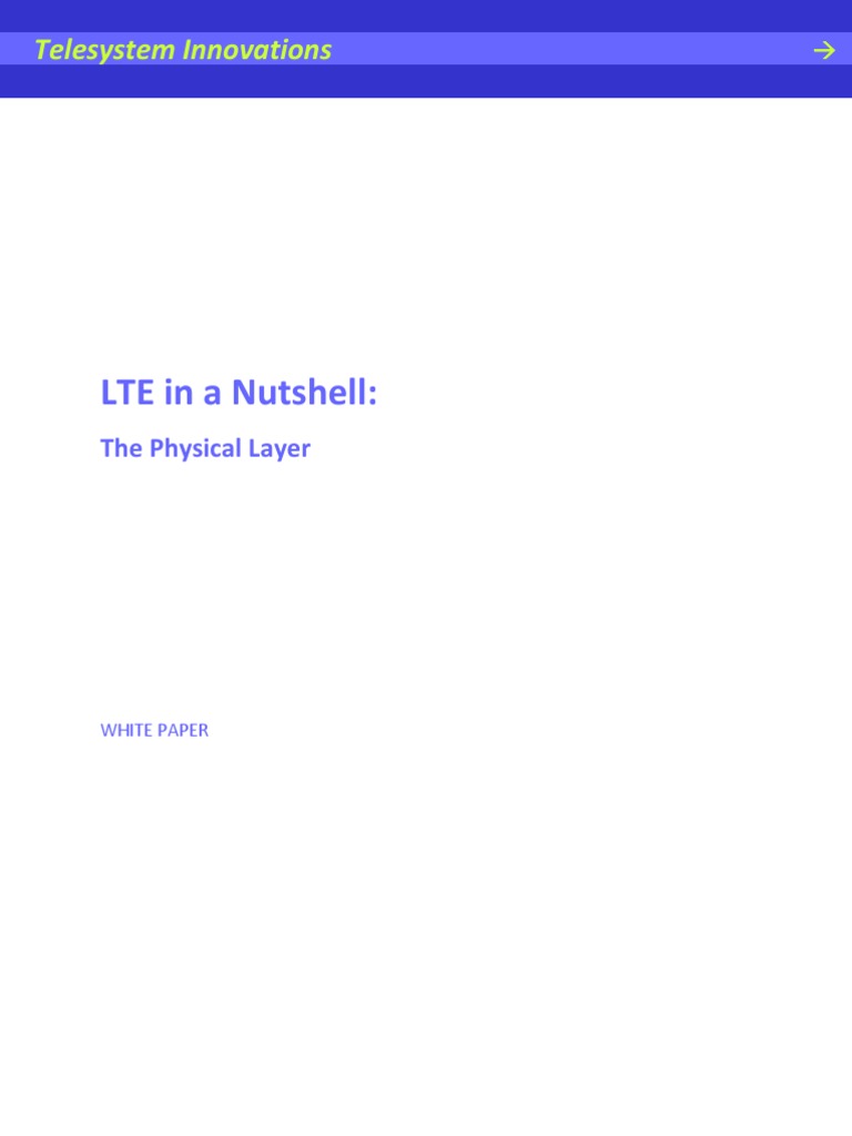 LTE in A Nutshell - Physical Layer | PDF