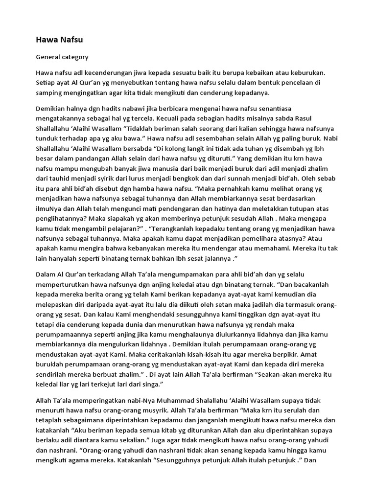 Hawa Nafsu | PDF