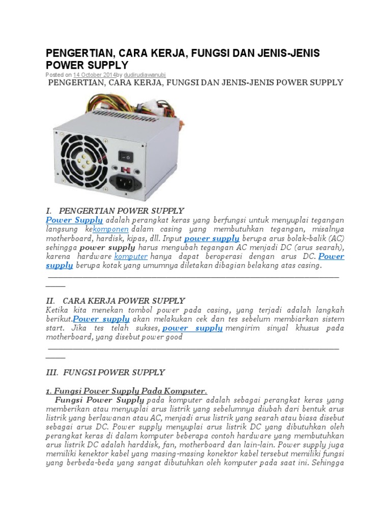 Jenis Power Supply | PDF