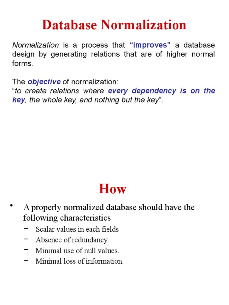 Database Normalization: Normalization Is A Process That | PDF | Science ...