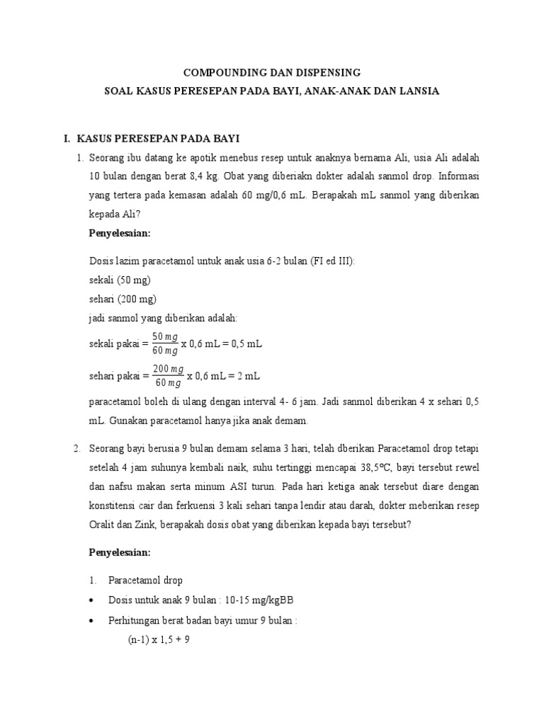 Soal Compounding Dan Dispensing | PDF