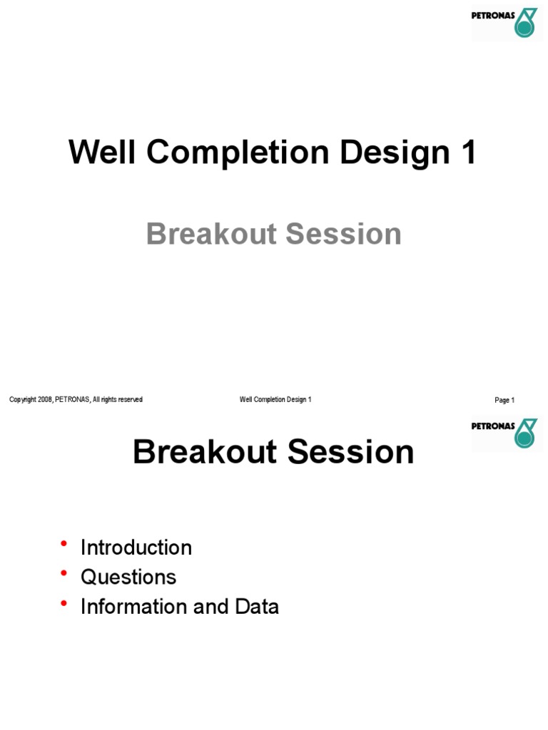 Well Completion Design 1: Breakout Session | PDF | Materials | Chemistry