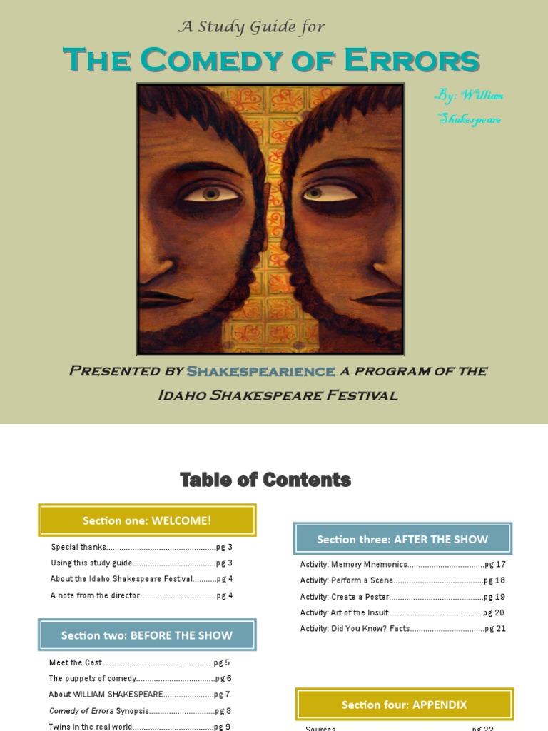 Understanding Shakespeare's Comedy of Errors | PDF | The Comedy Of ...