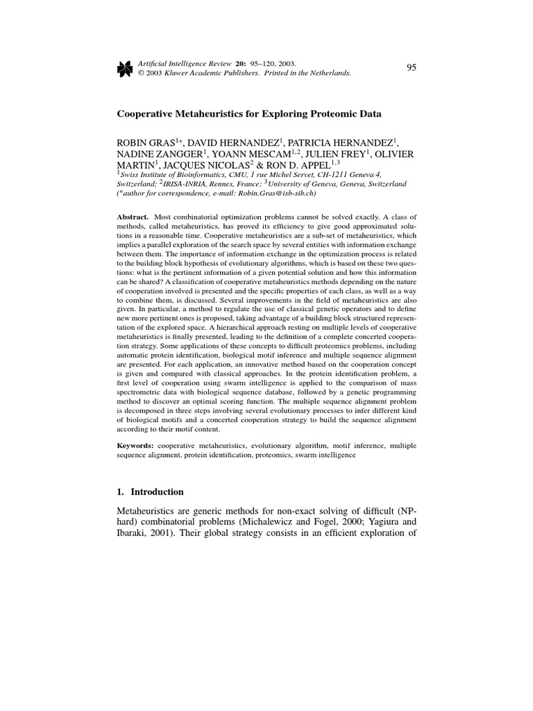 Articulo 4 PDF | PDF | Sequence Alignment | Metaheuristic