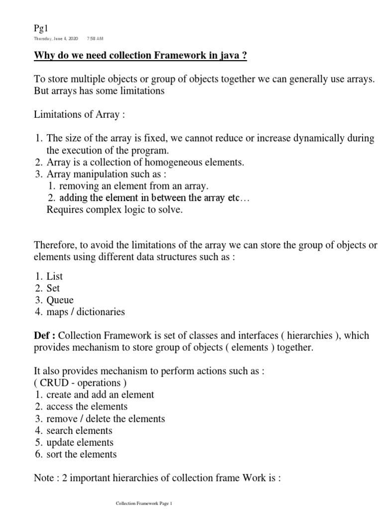 Collection Framework | Download Free PDF | Method (Computer Programming) | Class (Computer ...