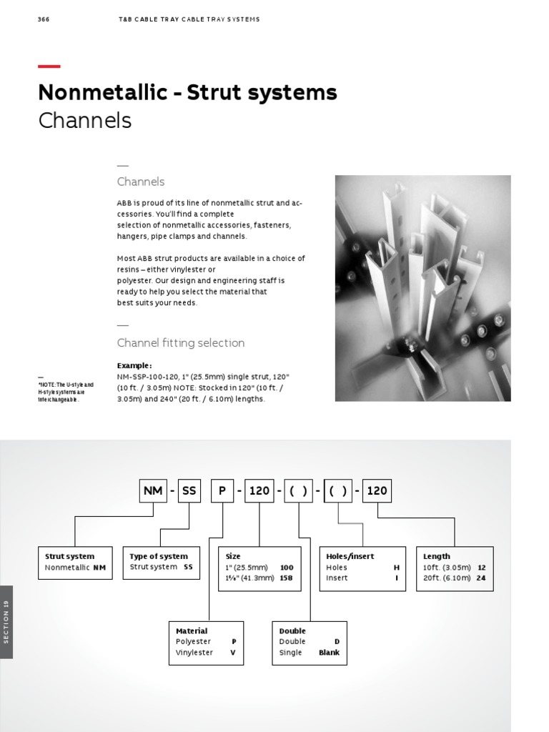 Nonmetallic - Strut Systems | PDF | Screw | Nut (Hardware)