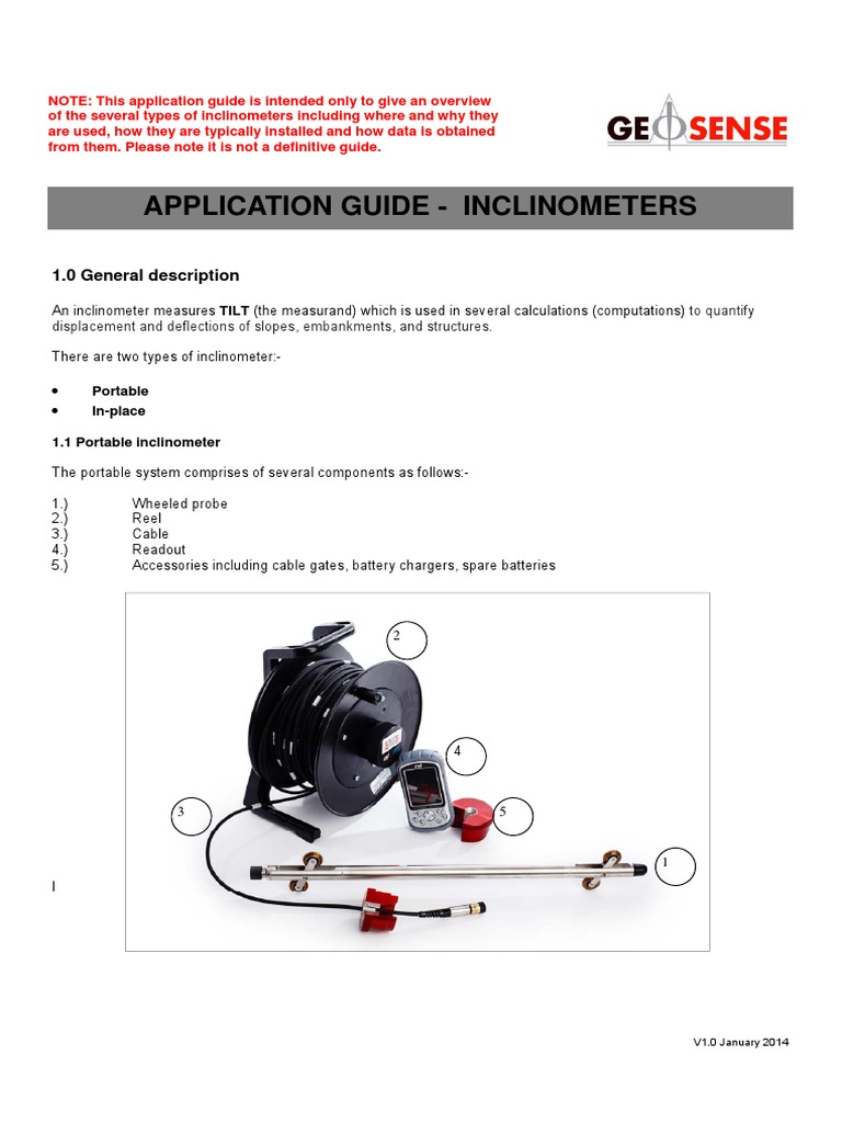 Application Guide - Inclinometers: 1.0 General Description | PDF | Dam ...