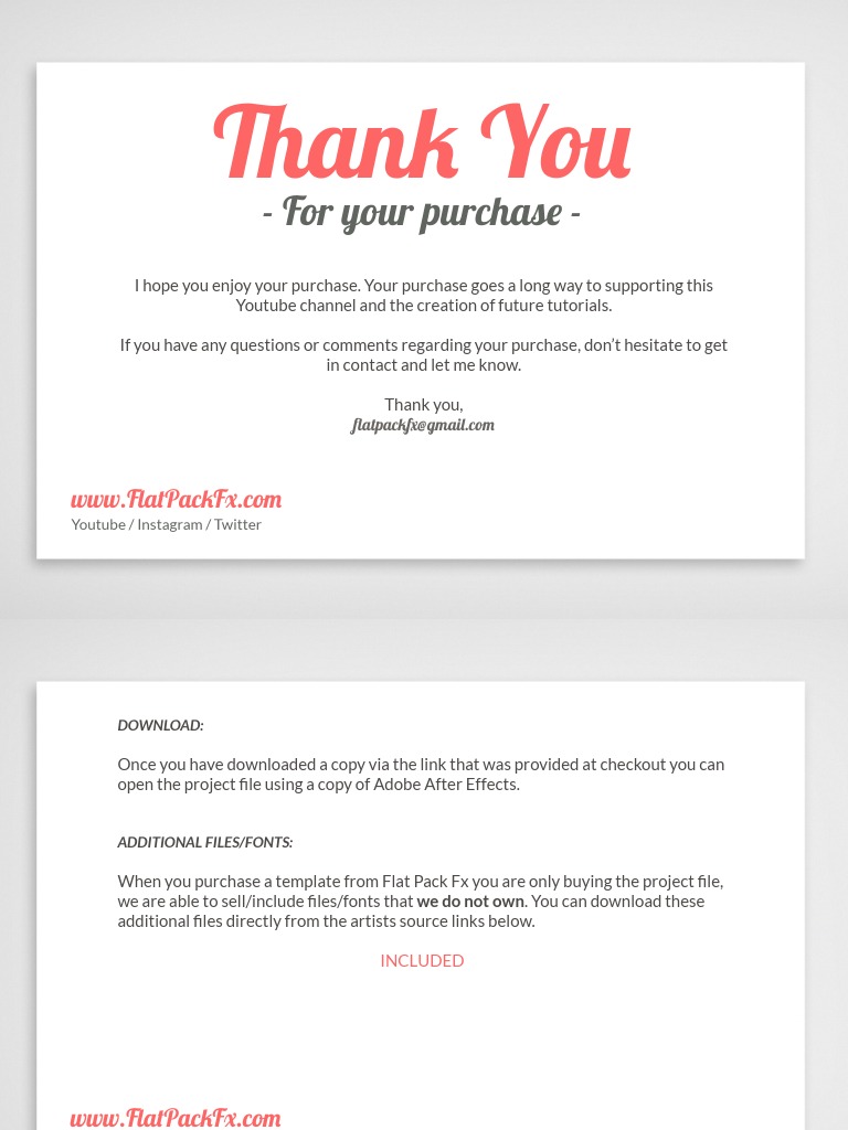 Thank You: - For Your Purchase | PDF