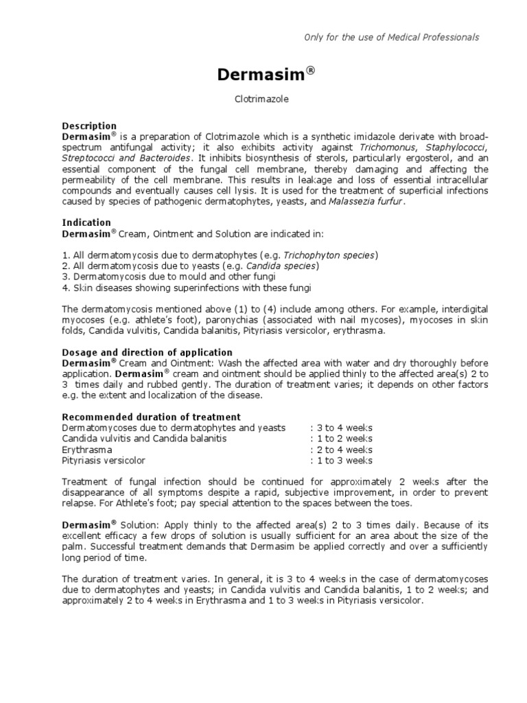 Dermasim PDF | Download Free PDF | Candidiasis | Immunology