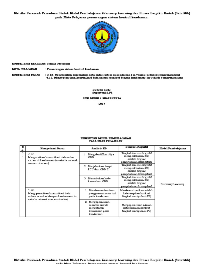 Contoh Matrik Perancah | PDF