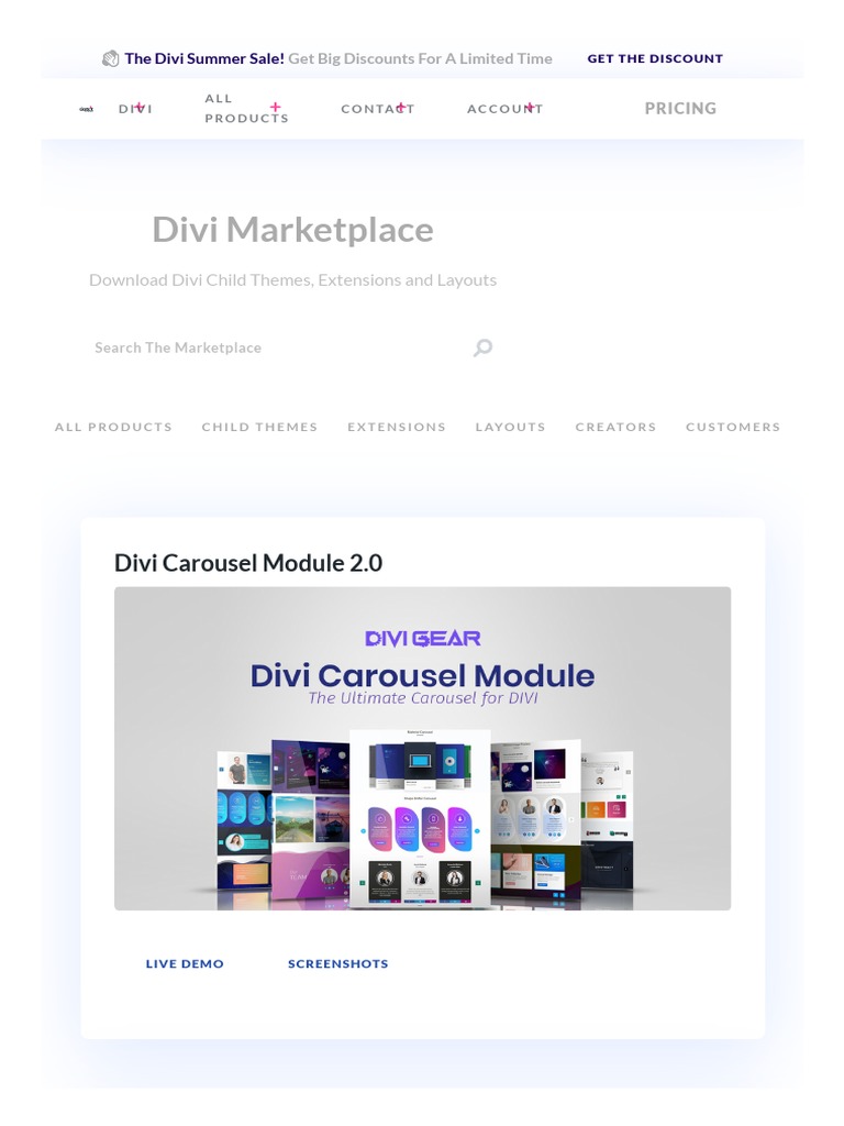 Divi Carousel Module 2.0 - Divi Extensions | PDF | Computing | Software