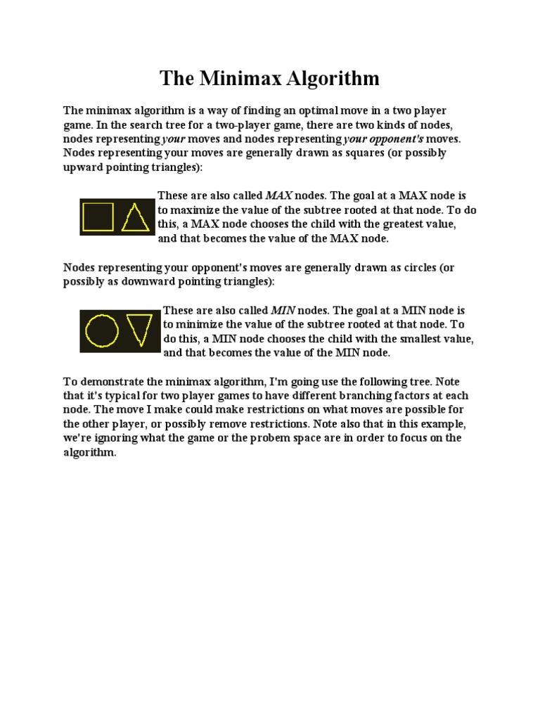 The Minimax Algorithm | PDF | Mathematical Logic | Teaching Mathematics
