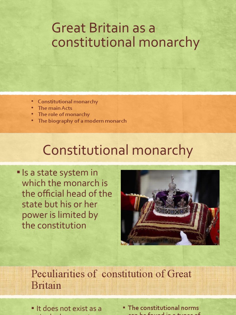Great Britain's Constitutional Monarchy | PDF | Monarchy Of The United ...