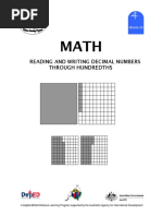 Math 5 Q2 D1 - Place Value of Decimals | PDF | Learning | Numbers