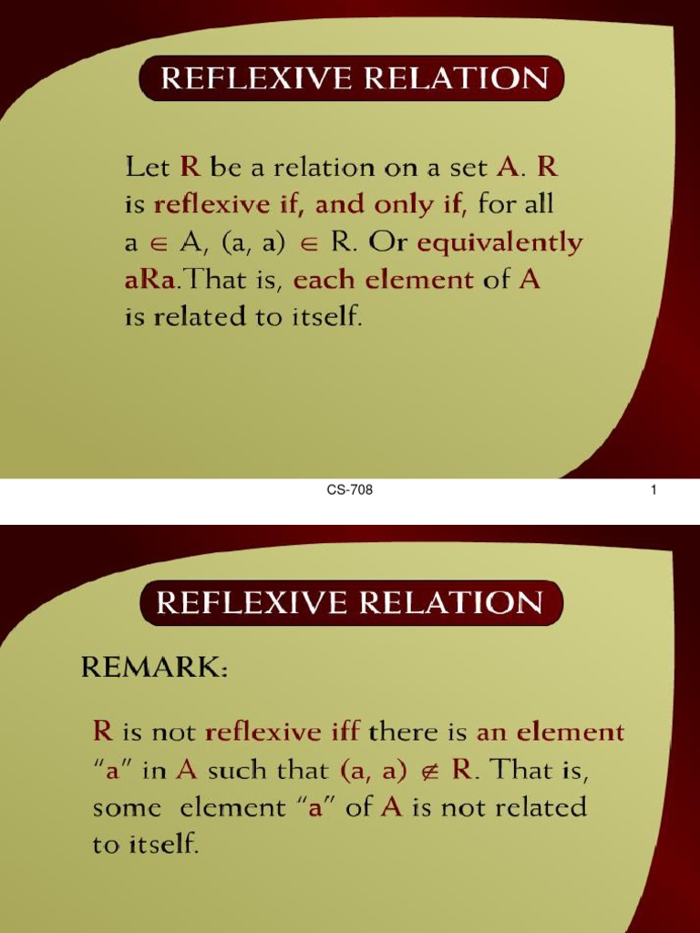 Reflexive Relation - (12 - 2) | PDF
