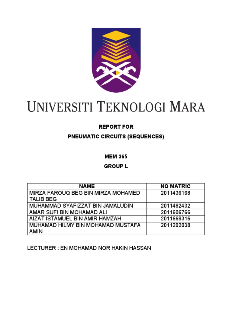 Report For Pneumatic | PDF | Pneumatics | Pressure