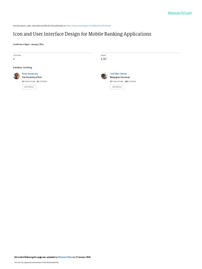 Icon and User Interface Design For Mobile Banking Applications | PDF | Icon (Computing) | Usability