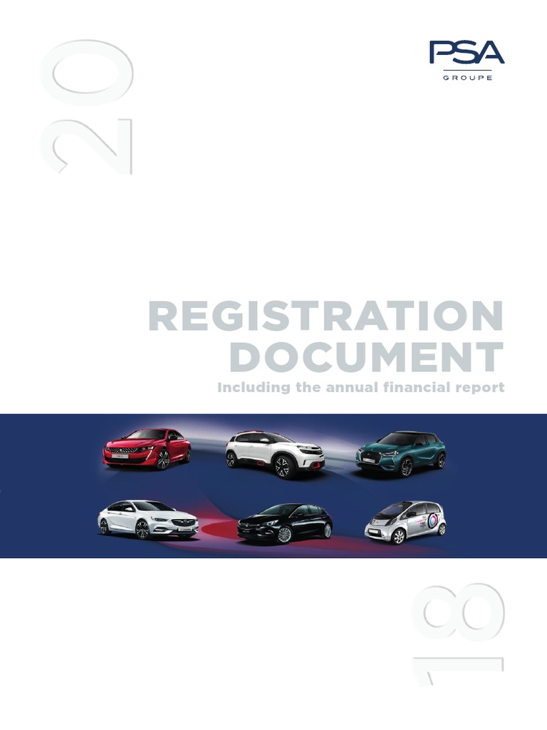 Groupe PSA Registration Document 2018 | PDF | Car | Motor Vehicle