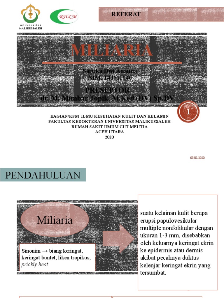 Referat PPT Miliaria | PDF