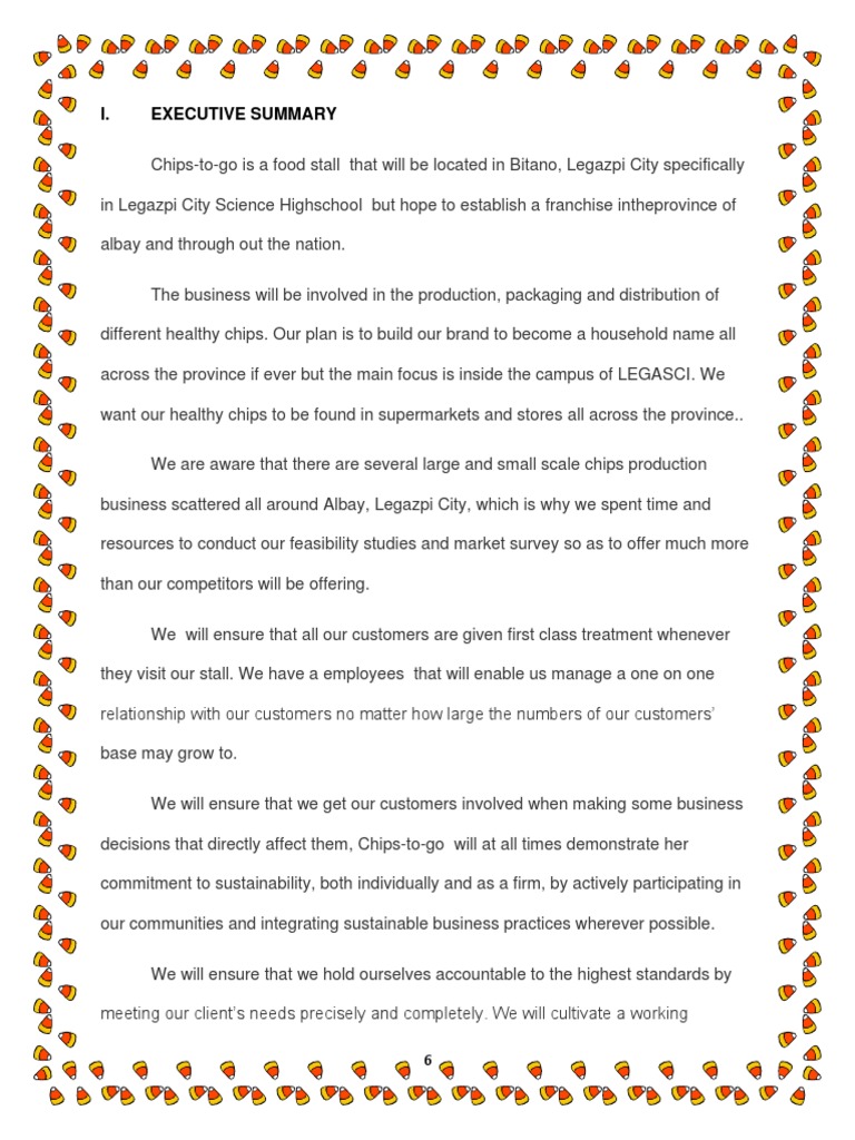 I. Executive Summary | PDF | Restaurants | Foods