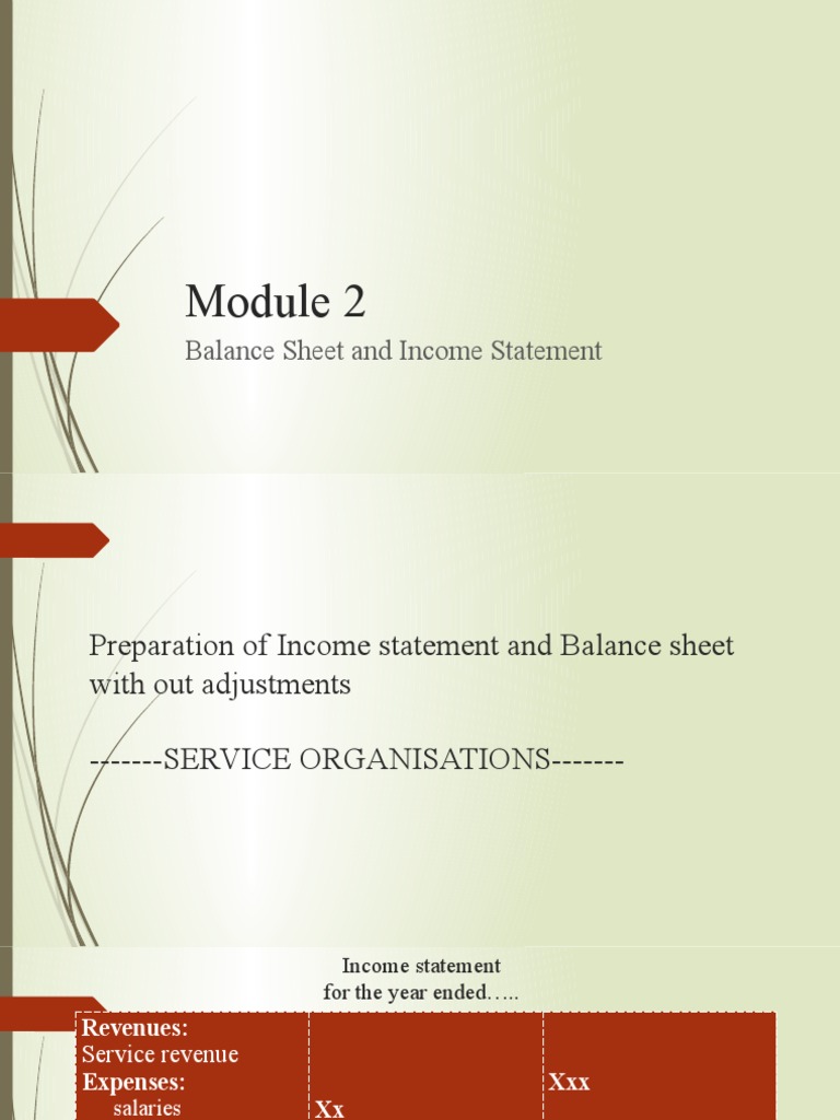 Balance Sheet and Income Statement | PDF | Debits And Credits | Deferral