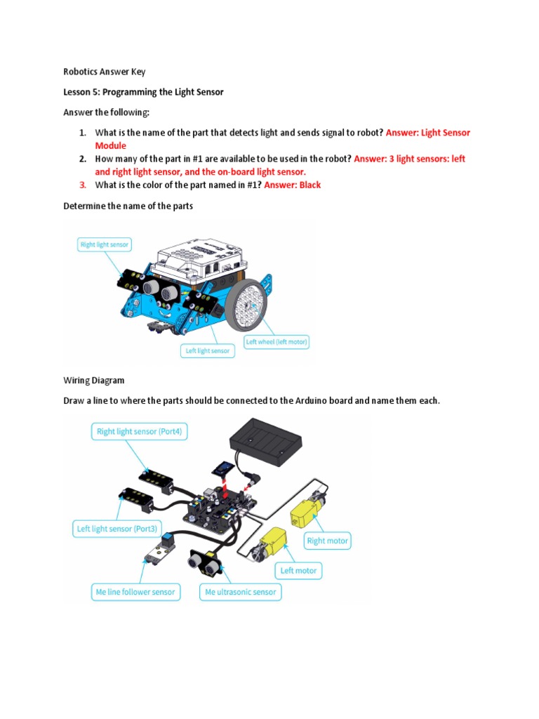 Robotics Answer Key | PDF | Robot | Robotics