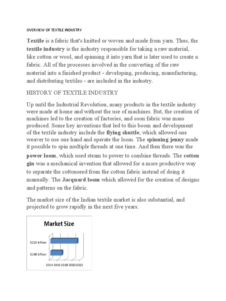 Indian Textile Industry Overview | PDF | Weaving | Loom