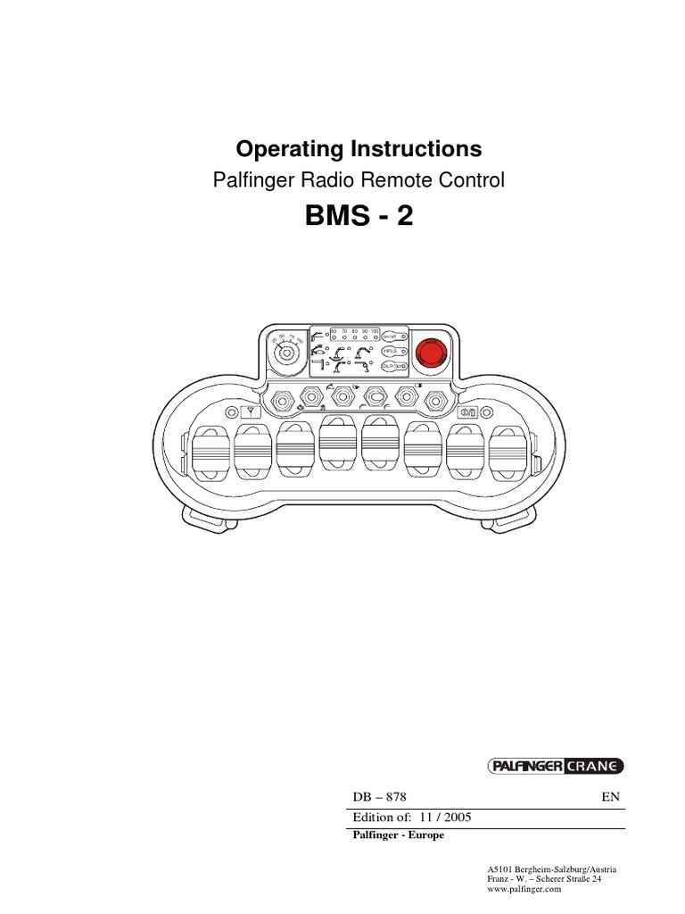 Operating Instructions: Palfinger Radio Remote Control | PDF | Crane ...