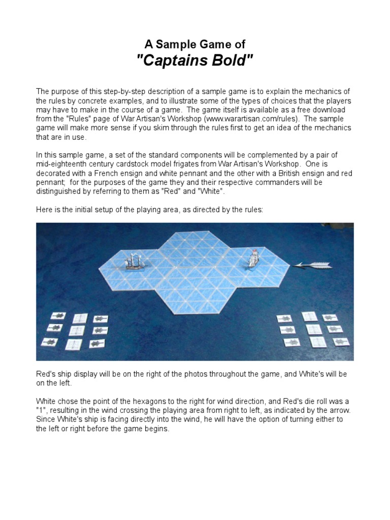 "Captains Bold": A Sample Game of | PDF | Naval Artillery | Ships