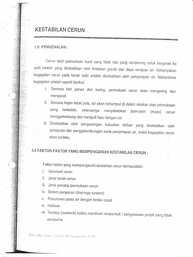 Kestabilan Cerun | PDF