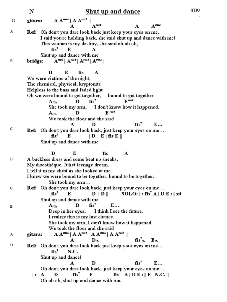 Shut Up and Dance | PDF