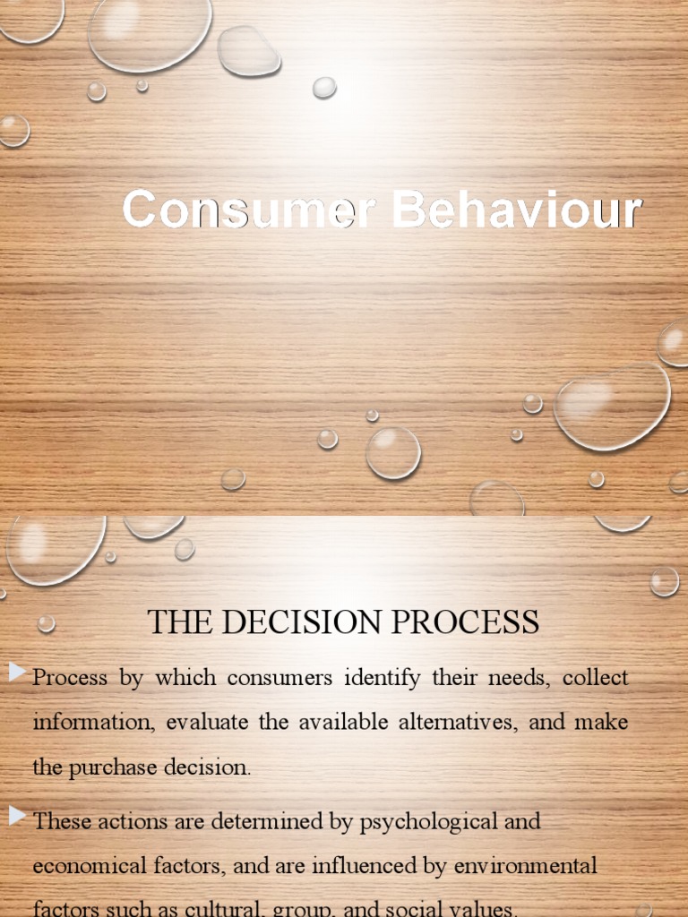 Consumer Decision Making Presentation Pdf Decision Making