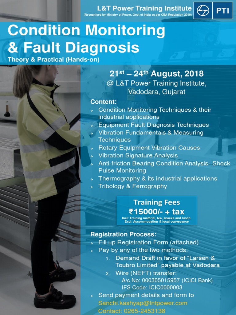 Condition Monitoring & Fault Diagnosis: 21 - 24 August, 2018 | PDF | Business