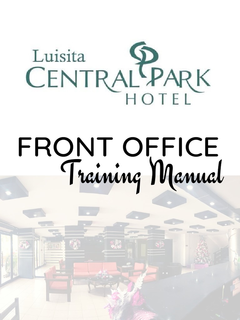 Front Office: Training Manual | PDF | Cheque | Traveler's Cheque