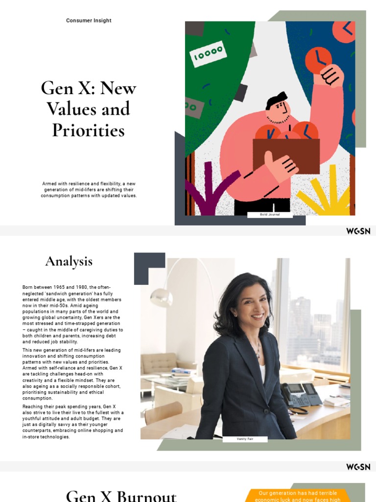 Gen X: Shifting Values and Priorities | PDF | Millennials | Retail