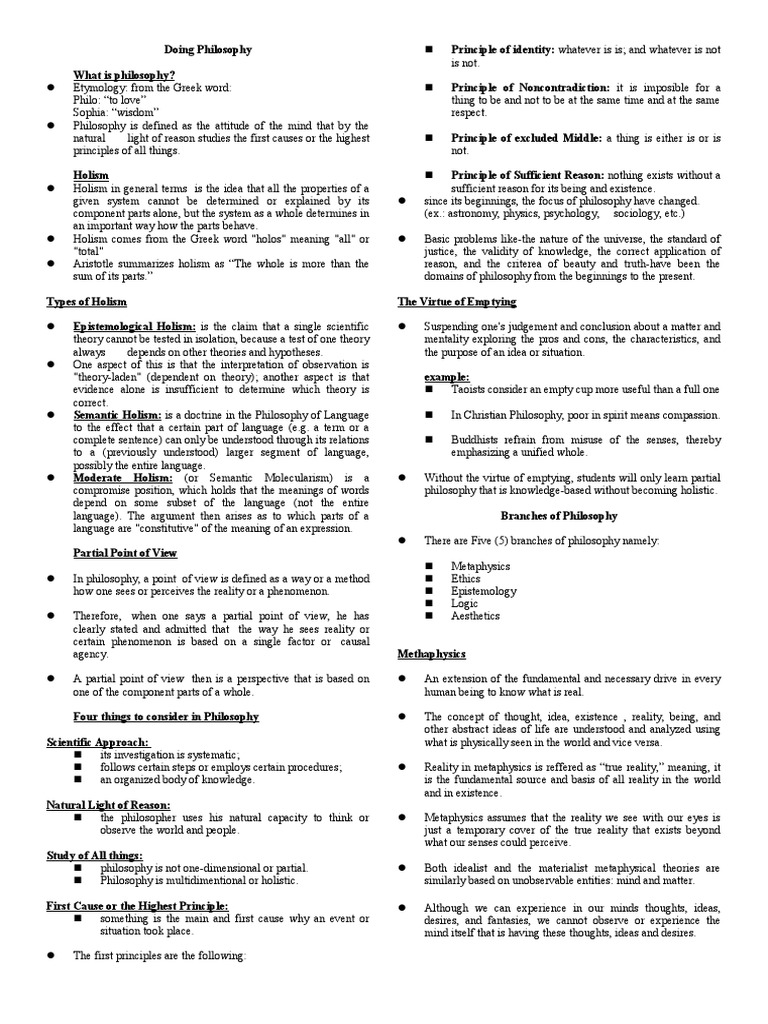 Philosophy Notes | PDF | Rationalism | Reality