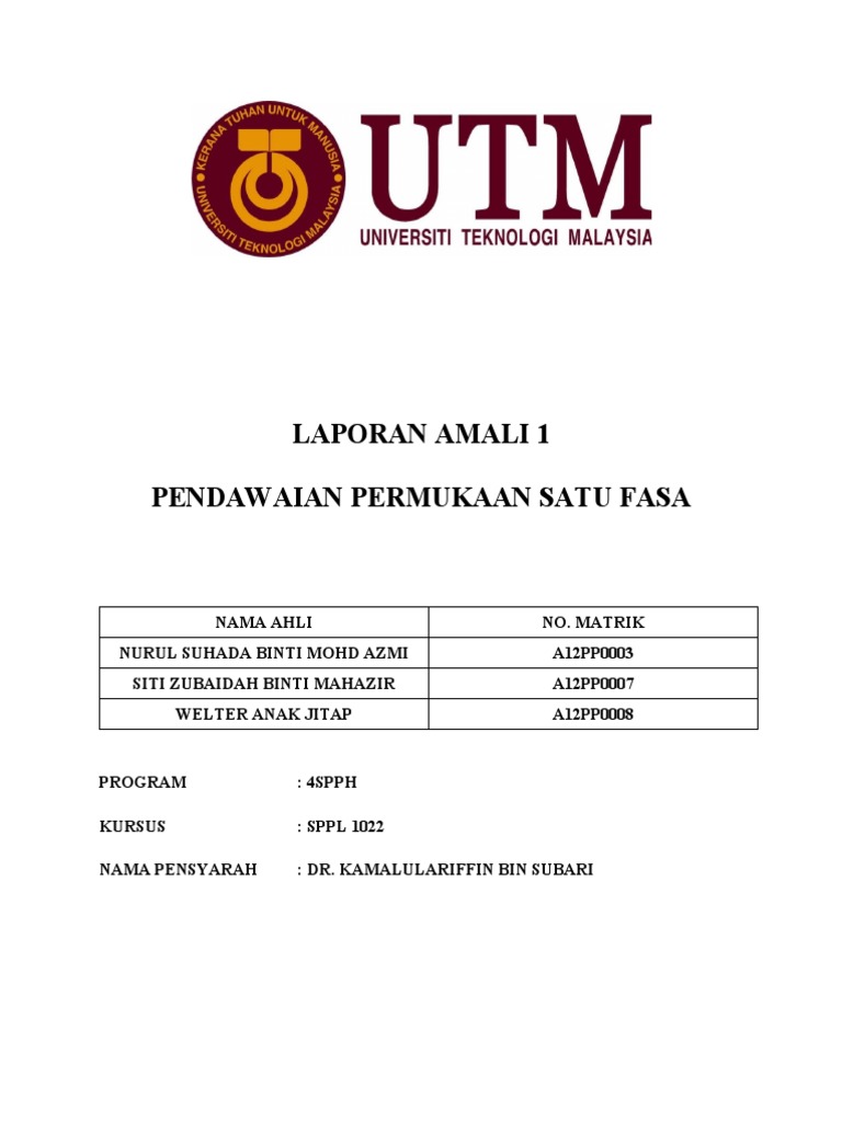 Laporan Amali 1 | PDF