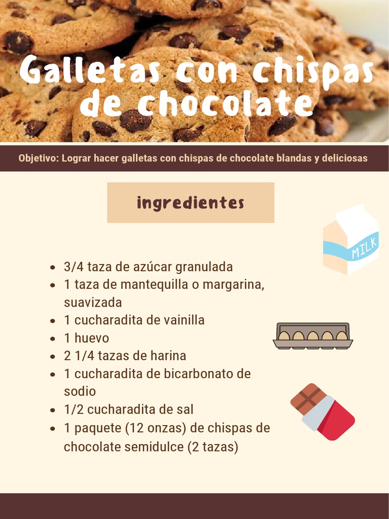 Brown Cream Cookies General Recipe Card PDF | PDF