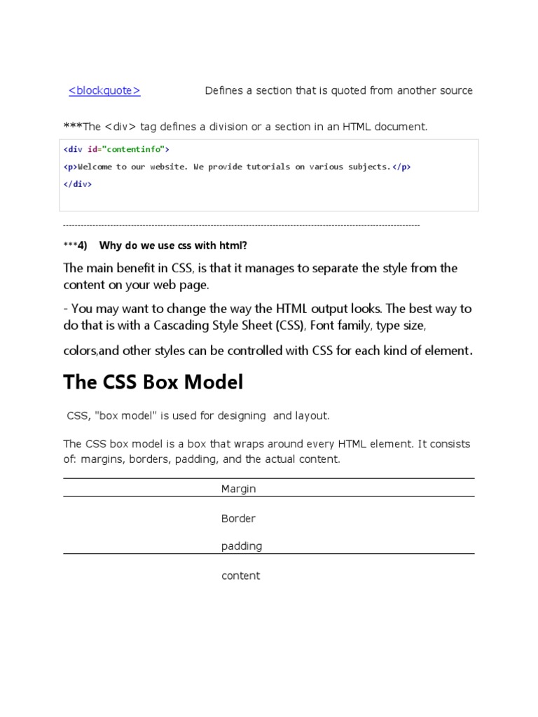 The CSS Box Model | PDF | Cascading Style Sheets | Html Element