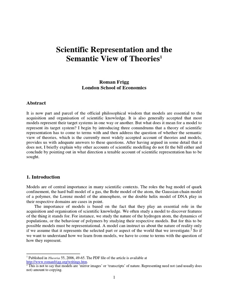 Scientific Representation | PDF | Theory | Ontology