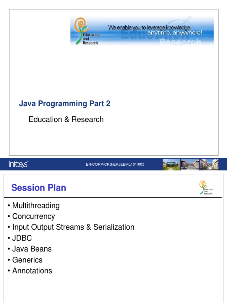 ERJEEML101 - JavaProgramming Part 2 PDF | PDF | Thread (Computing) | Method (Computer Programming)