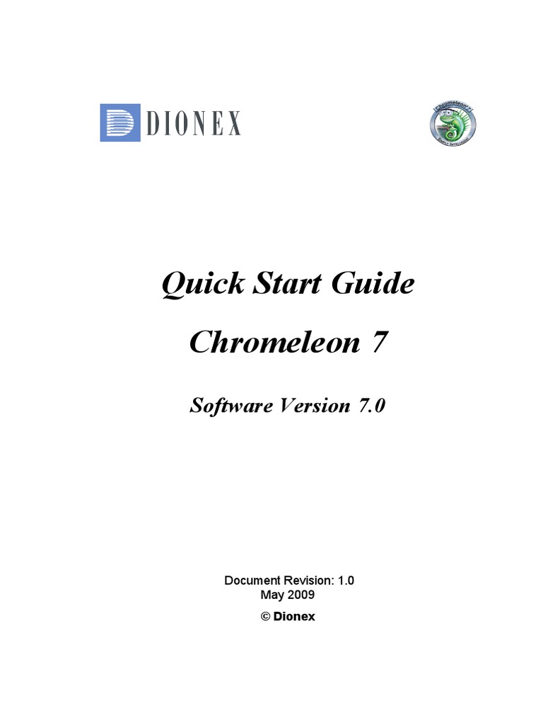 Quick Start Guide Chromeleon 7: Software Version 7.0 | PDF | Computing ...